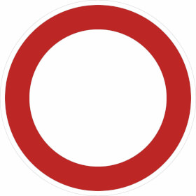 Verkehrsschild Verbot für Fahrzeuge aller Art VZ: 250 direkt beim ...