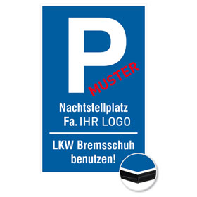 Individuell gefertigtes Parkplatzschild Aluminium-Verbundplatte 2 0 mm ...