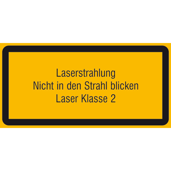 Warn-Zusatzschild - Laserkennzeichnung Laserstrahlung Nicht in den ...