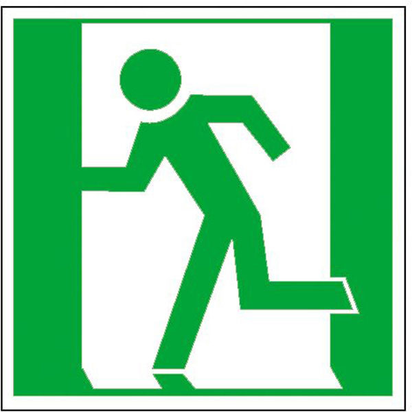 Bodenmarkierung Fluchtwegsymbol - Rettungsweg links - direkt beim ...