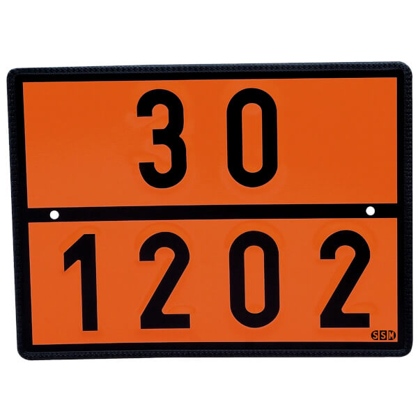 SafetyMarking Gefahrguttafel ADR/GGVS Gefahrennummer: 30/UN 1202 ...