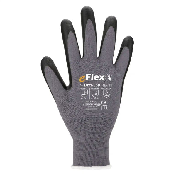 Asatex E091 Montagehandschuh Nitril Handschuh ESD fähig nach EN 16350 ...